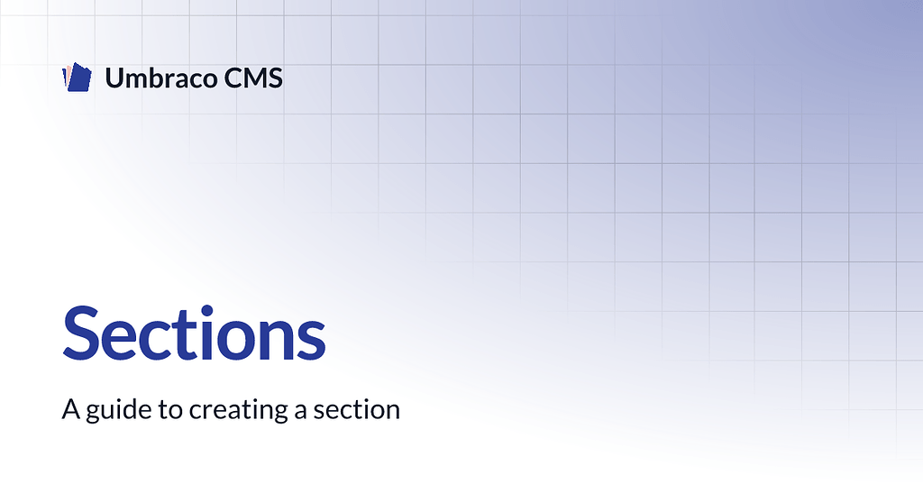 Create new custom section - Umbraco community forum