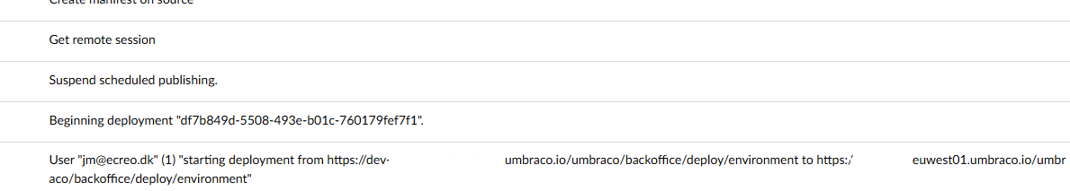 Umbraco Deploy - Content/Media transfers - Audit History / Logging - Umbraco community forum